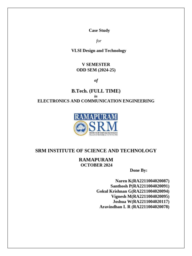 VLSI case study | PDF