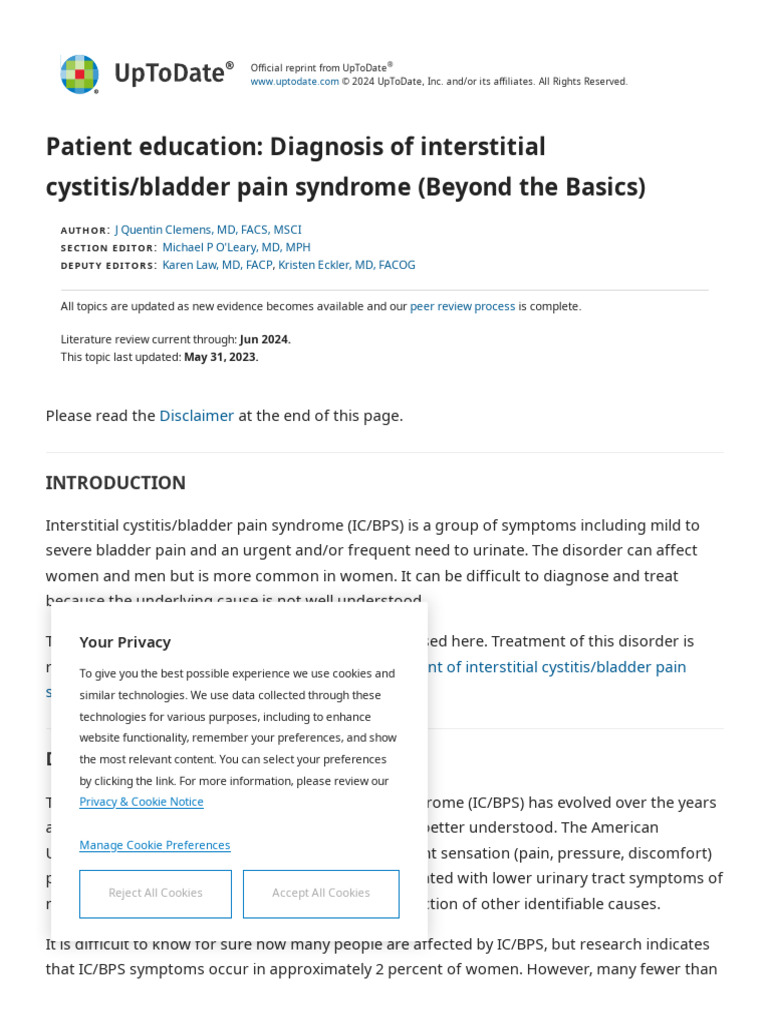 Patient education_ Diagnosis of interstitial cystitis_bladder pain ...