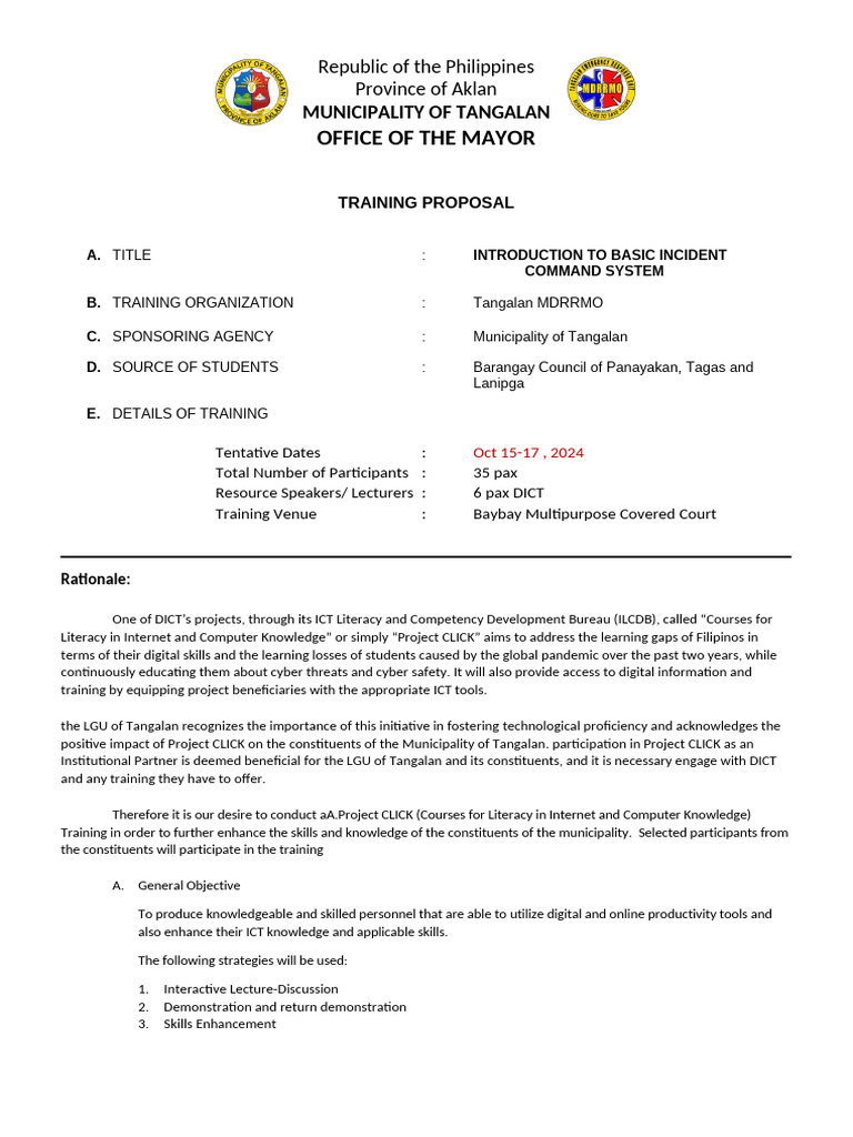 DICT Training 2024 | PDF