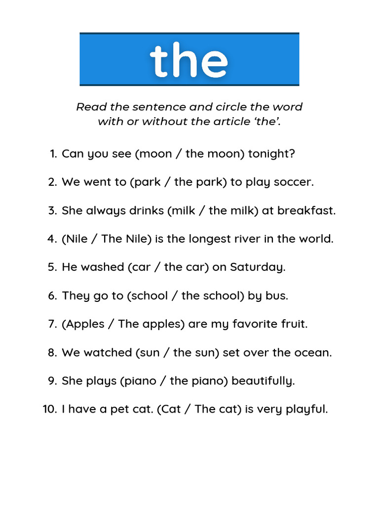 Understanding Articles in English | PDF