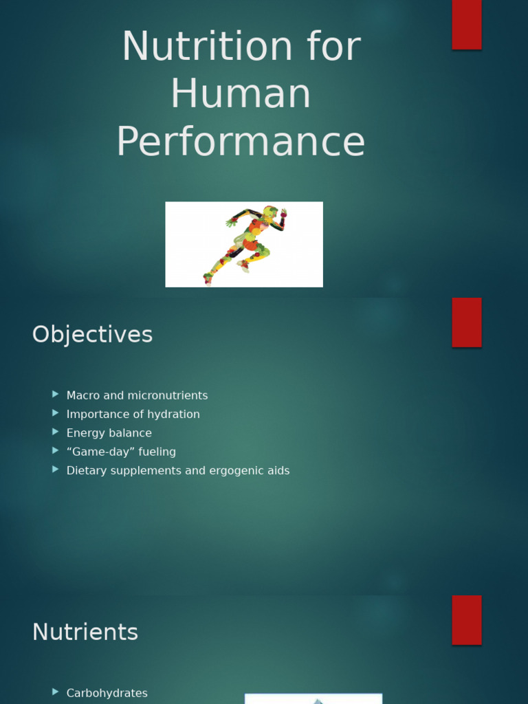Nutrition For Human Performance | PDF