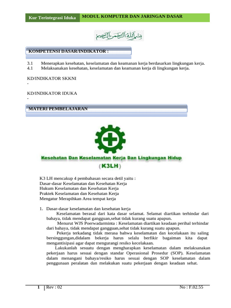 Komputer Dan Jaringan Dasar Bab 1 k3lh | PDF