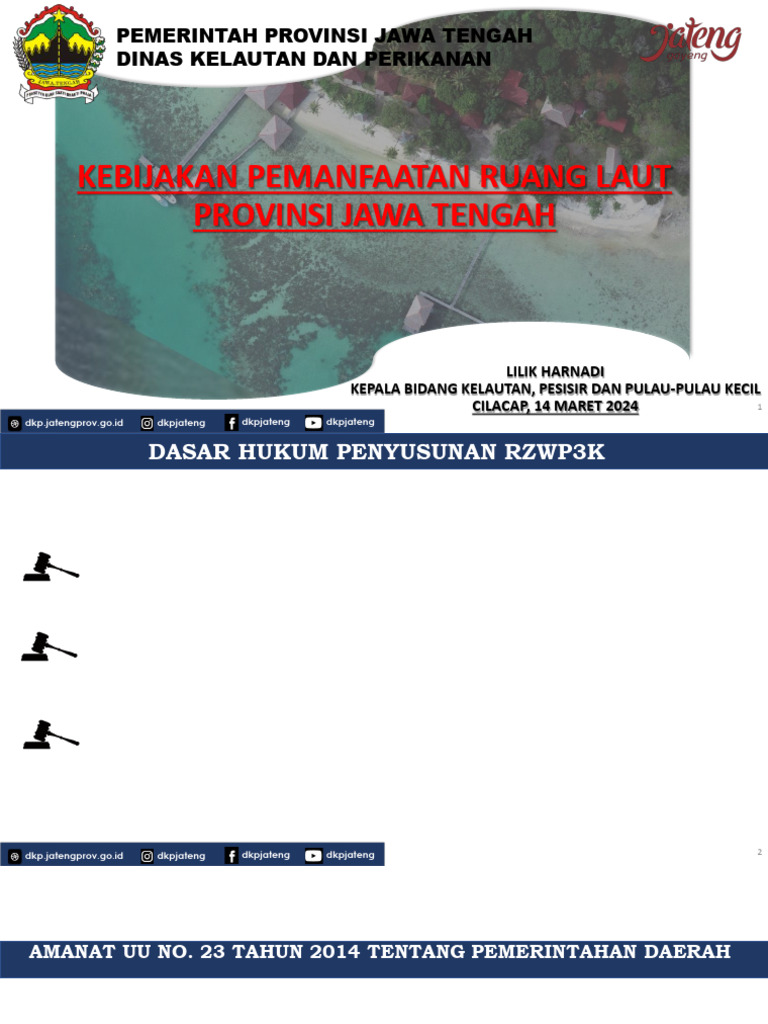 Materi Sosialisasi KKPRL - DKP Provinsi Jawa Tengah | PDF
