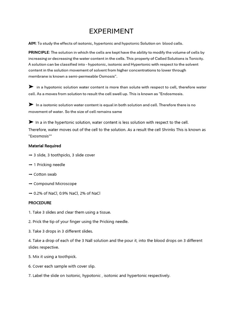 EXPERIMENT | PDF