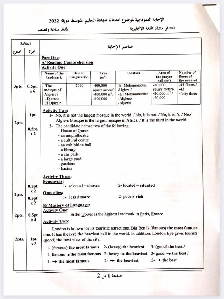 Sample Answer Bem 2022 | PDF