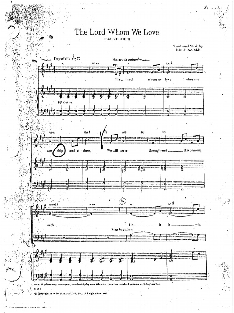 The Lord Whom We Love (Benediction) | PDF