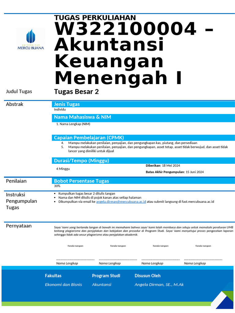 RTM 2 OBE_ Akuntansi Keuangan Menengah 1 TAHUN 2024 | PDF