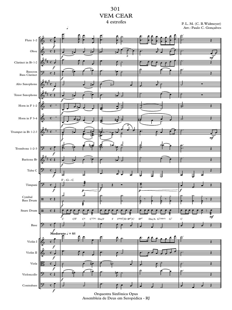 301 Vem Cear Partitura | PDF