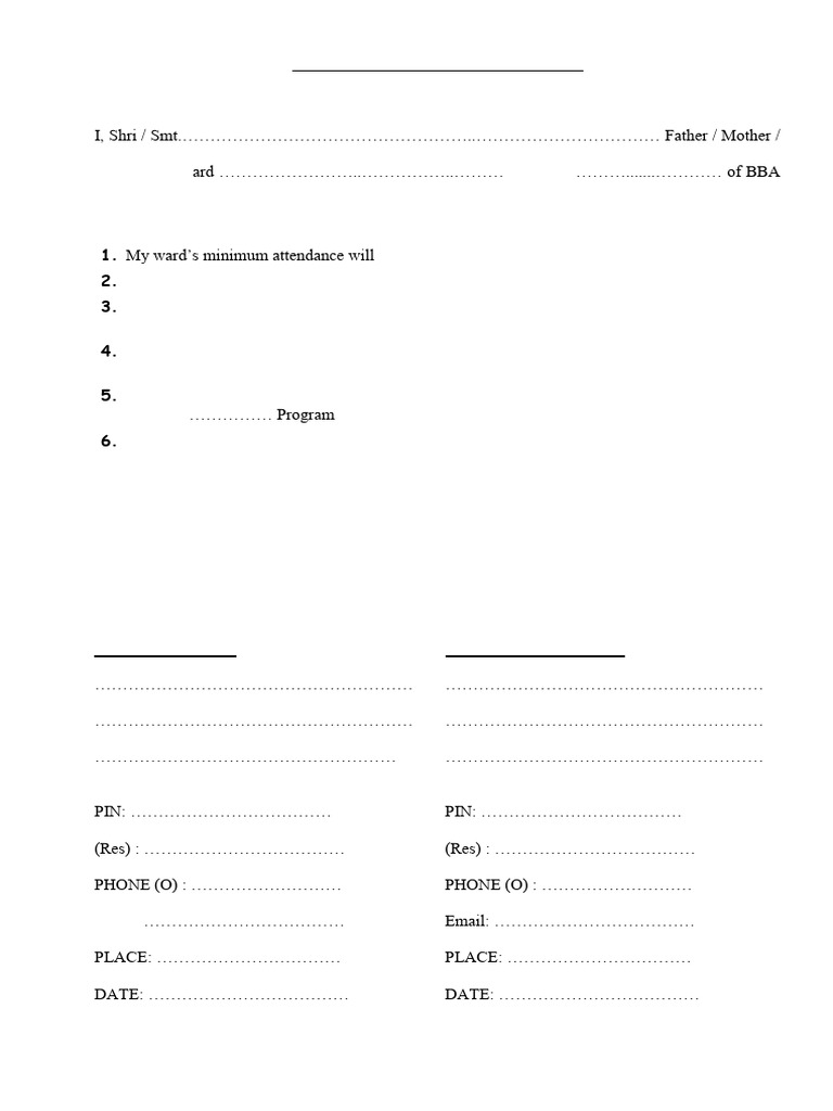 Affidavits Format - For Student | PDF
