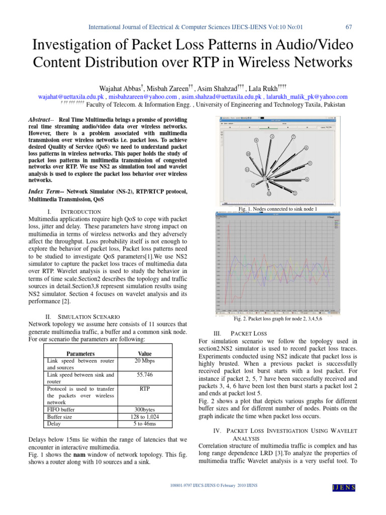 Investigation of Packet Loss Patterns in | PDF