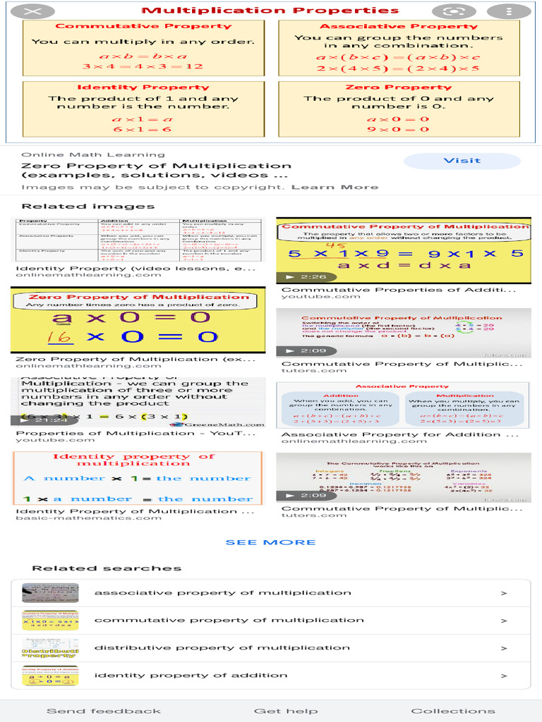 Example of Identity Property of Multiplication - Google Search | PDF