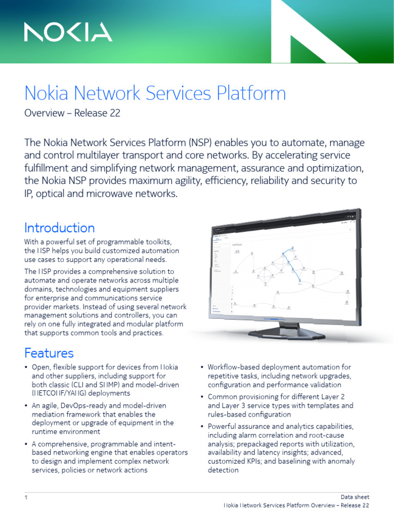 Nokia Network Services Platform | PDF