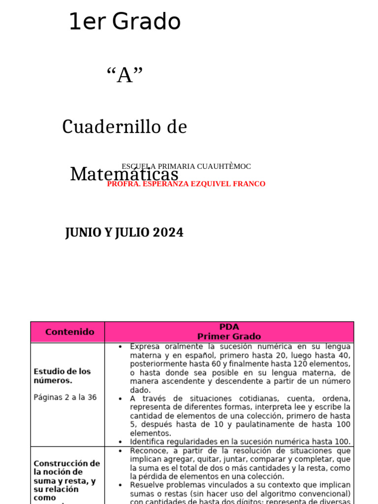 Esperanza Plan Junio y Julio 2024 | PDF