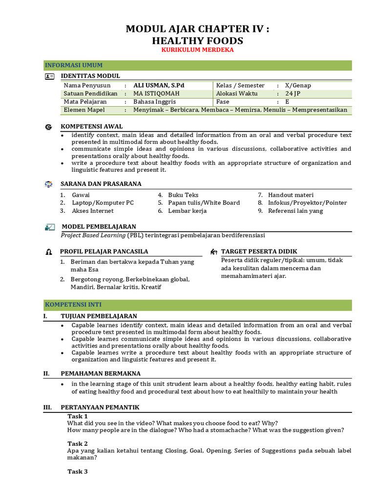 Modul Ajar Sems 2 | PDF