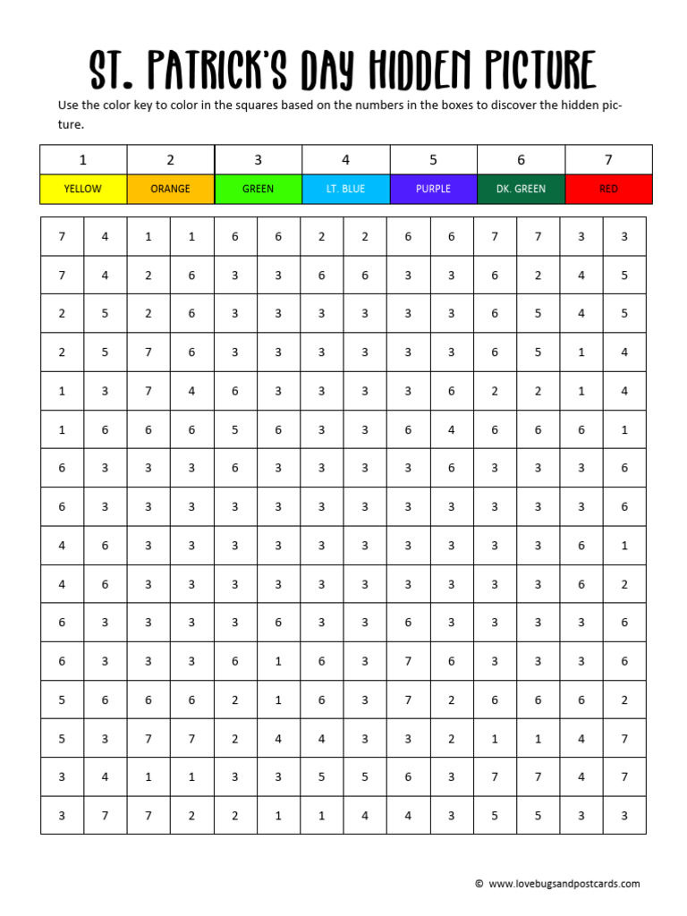 StPatricksHiddenPicturesMath LBPC | PDF