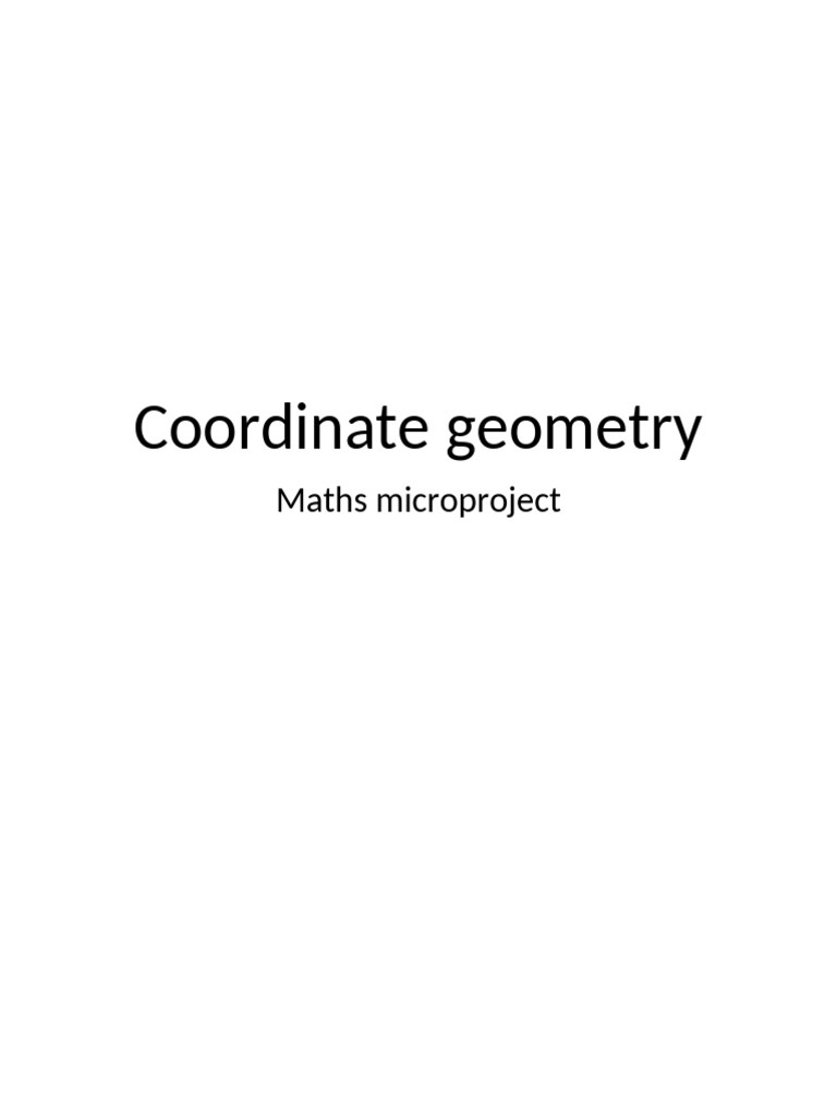 Coordinate Geometry | PDF