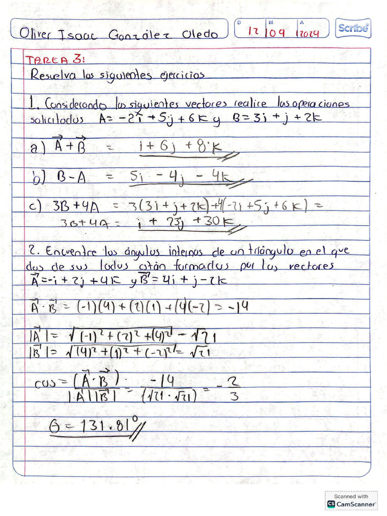 Tarea Física - Oliver | PDF