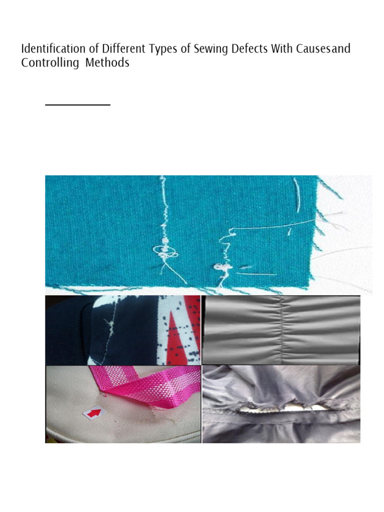 Identification of Different Types of Sewing Defect and Causes | PDF