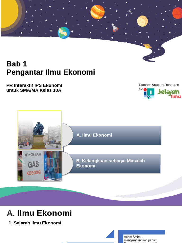 Salinan Power Point PGPR IPS Ekonomi 10A 2023-2024 Bab 1 | PDF