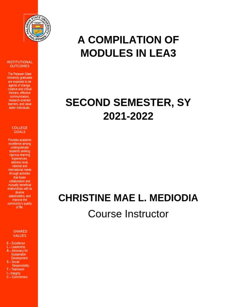 Lea3 Modules Sy2023 | PDF