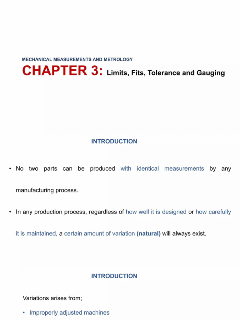 Limits Fits and Tolerances | PDF
