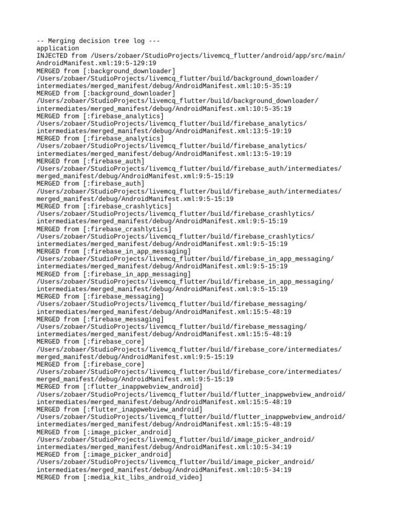 Manifest Merger Debug Report | PDF