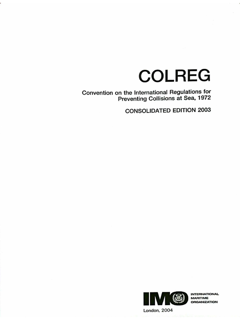Colreg-Convention On The International Regulations For Preventing ...