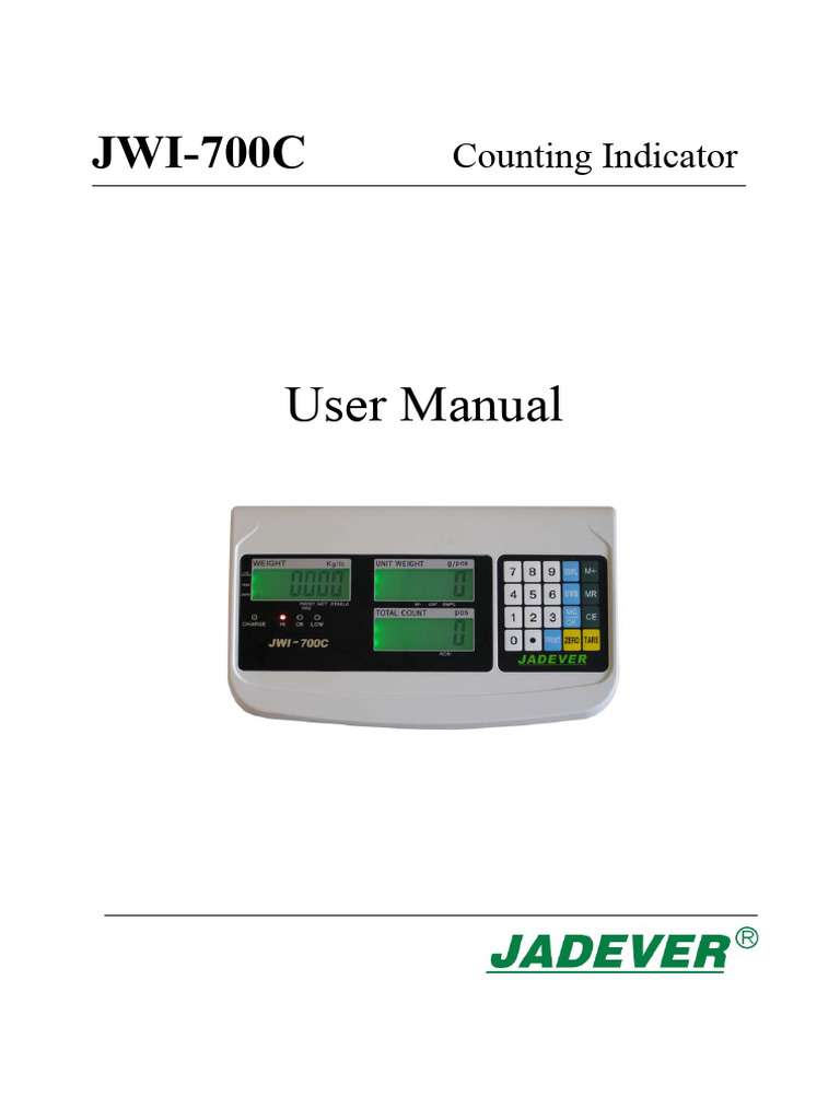 JWI 700C Operationmanual | PDF