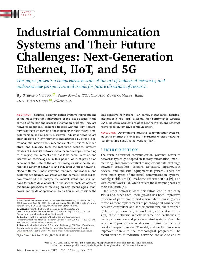 Industrial Communication Systems and Their Future Challenges Next ...