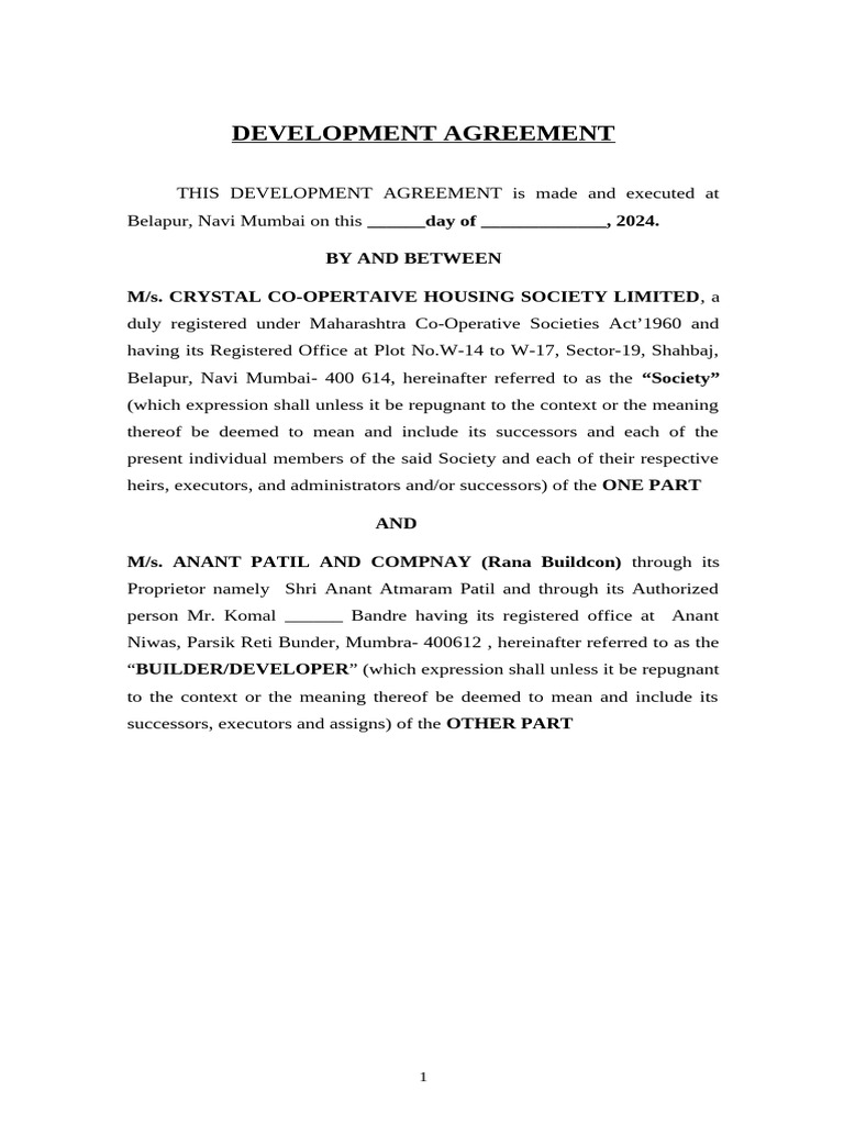 Development Agreement | PDF