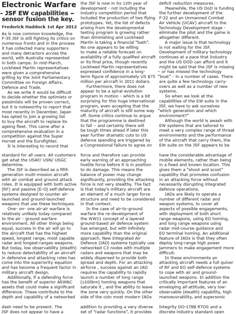 Electronic Warfare APDR Apr 2012 pp5 | PDF