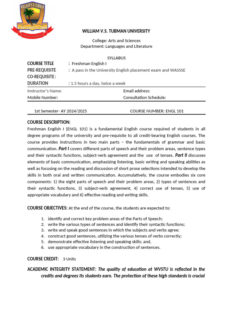 CAS - ENGL. 101 - Freshman English 1 | PDF | Career & Growth