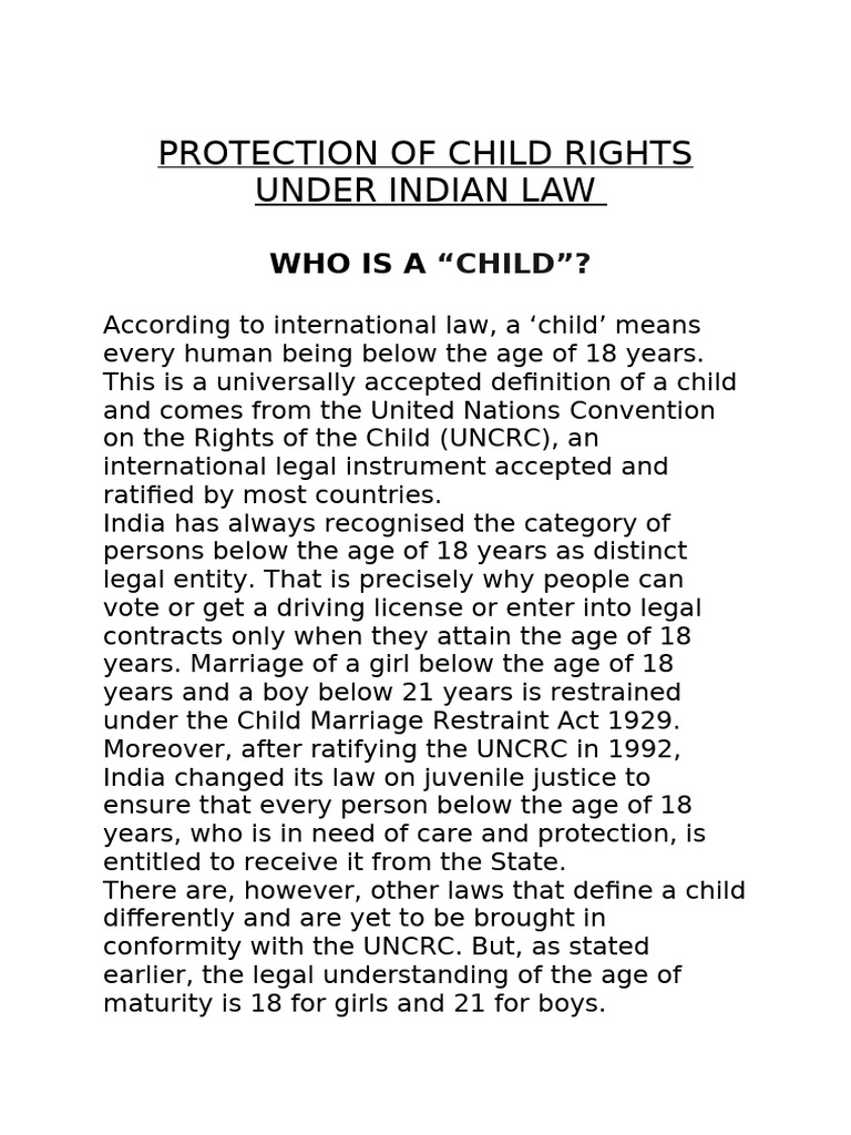 Women and Child Rights | PDF