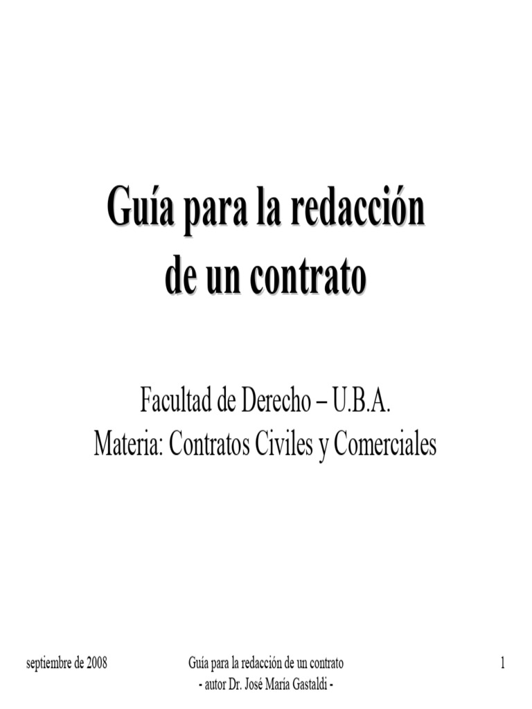 Guia para Redactar Un Contrato | PDF