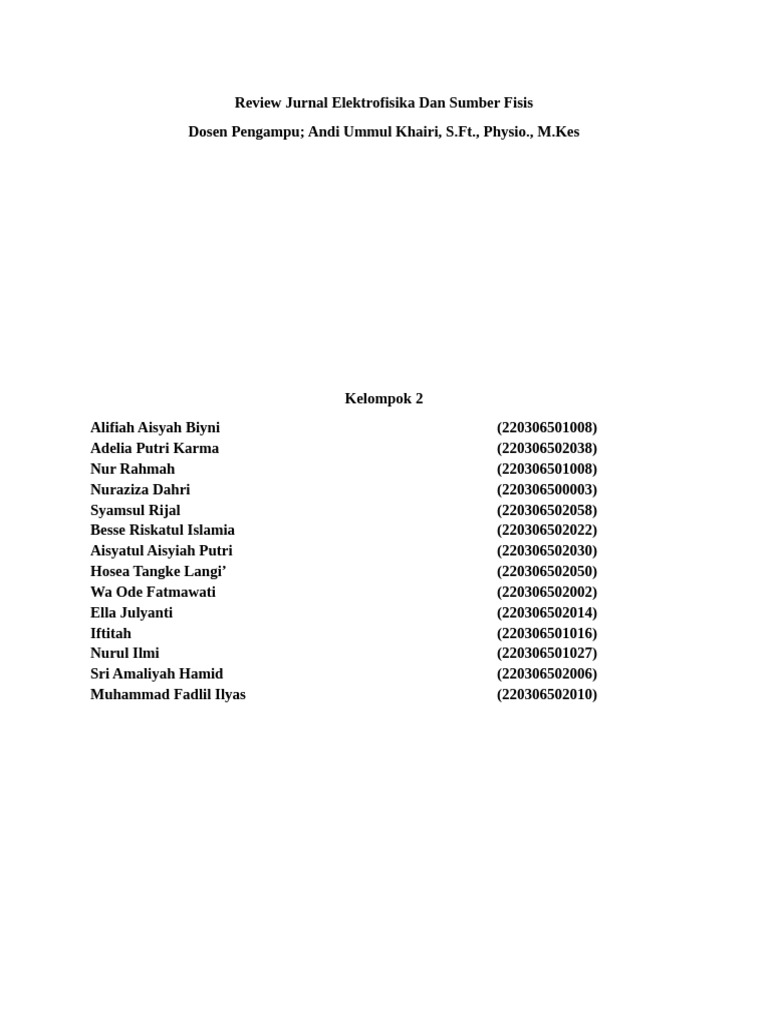 REVIEW JURNAL SUMBER FISIS (1) Klompok 2 | PDF