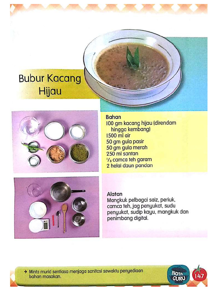 Nota Bubur Kacang Hijau Dan Agar-Agar | PDF