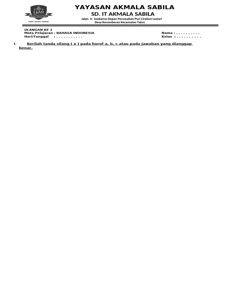 Bahasa Indonesia Bab1 | PDF