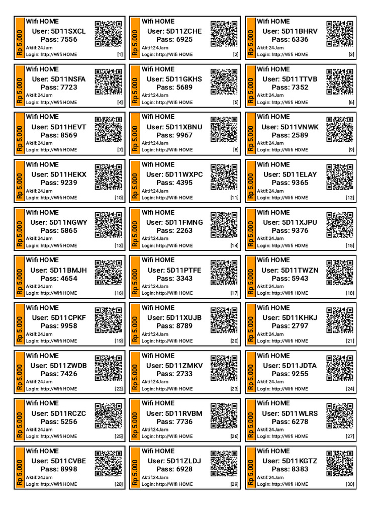 Voucher-Wifi HOME-PAKET-5000-up-709-10.03.24 | PDF