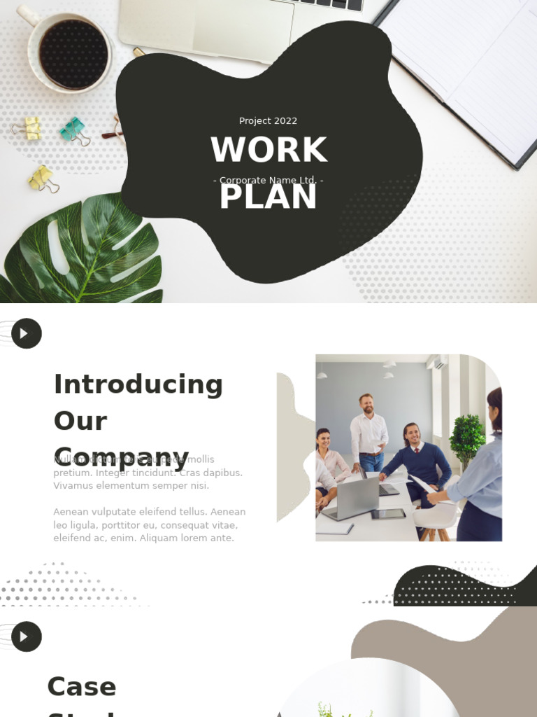 White Gray Creative Work Plan Presentation | PDF