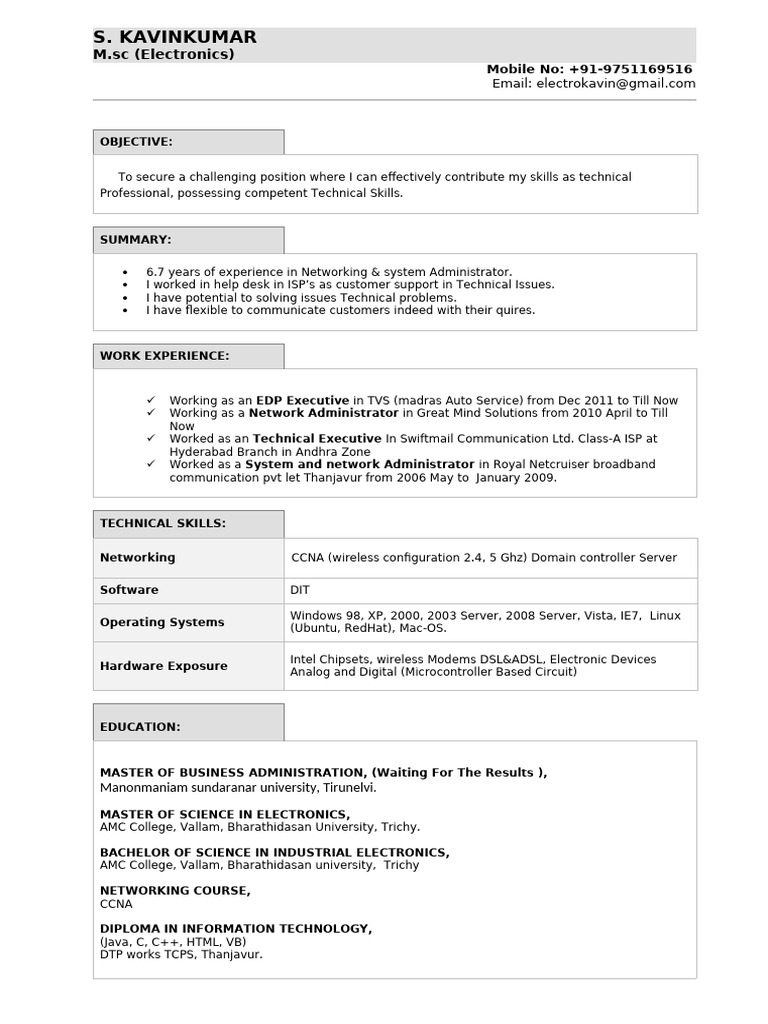 Kavin Resume | PDF