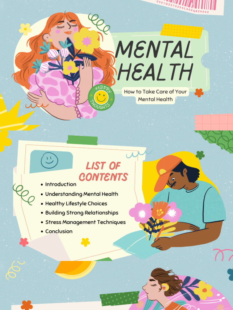 Blue Illustrative Mental Health Presentation | PDF