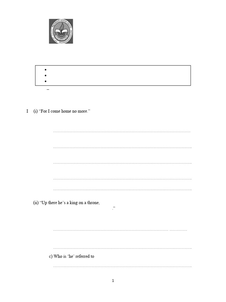 English Literature - Grade 10 | PDF