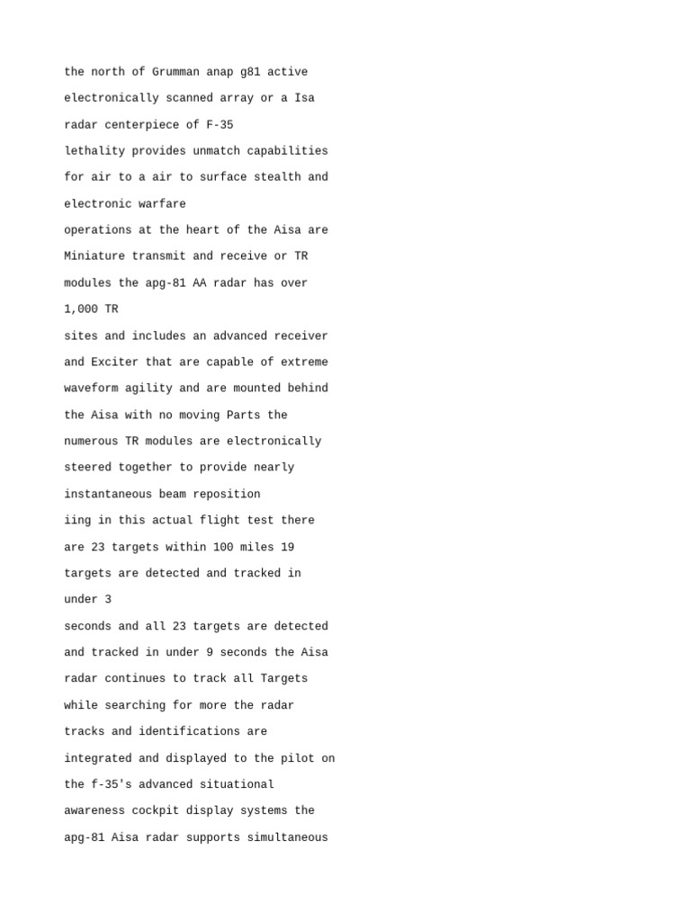 (English (Auto-Generated) ) APG-81 AESA Radar For The F-35 JSF (DownSub ...
