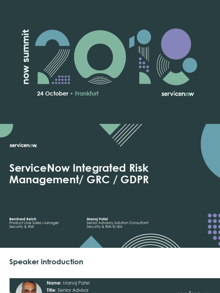 Secops Track Servicenow Integrated Risk Management GRC GDPR | PDF