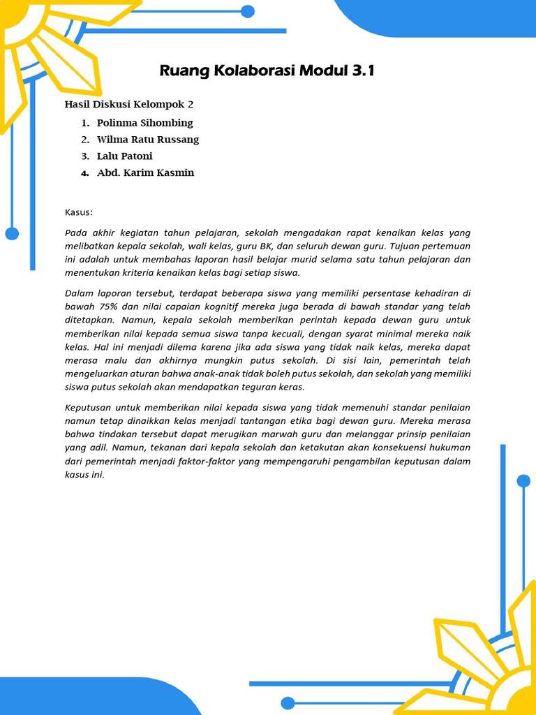 TUGAS RUANG KOLABORASI MODUL 3.1 KELOMPOK 2 | PDF