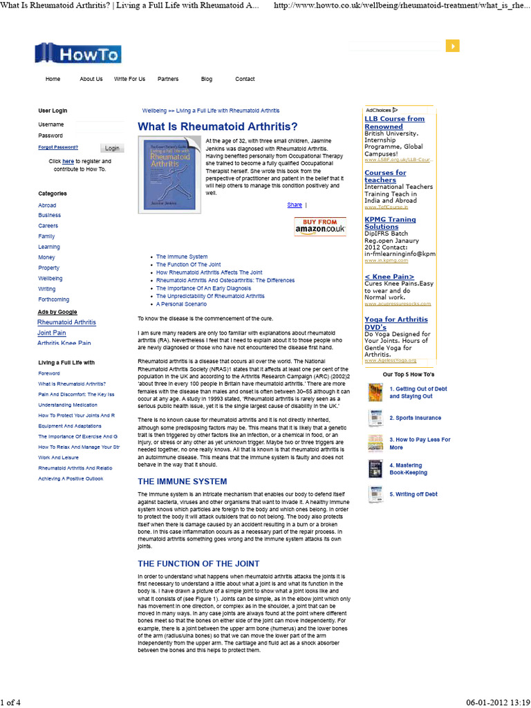 What Is Rheumatoid Arthritis Pdf