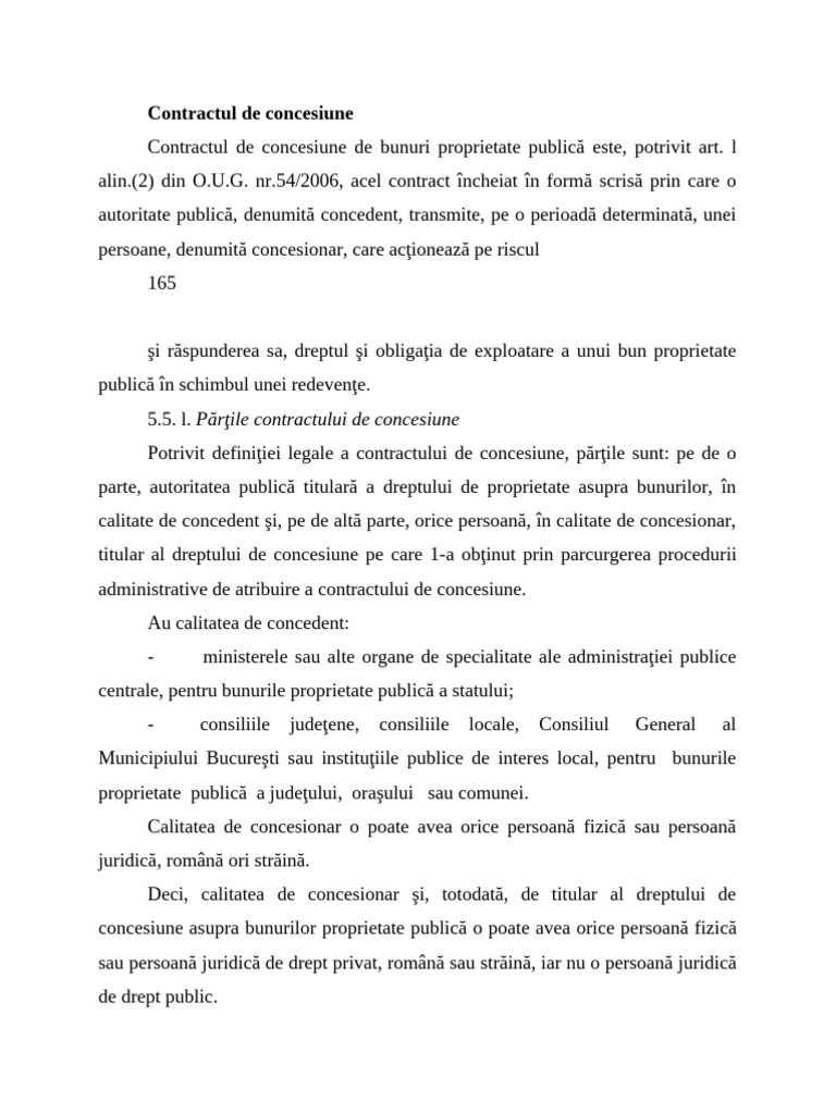 Contractul de Concesiune | PDF