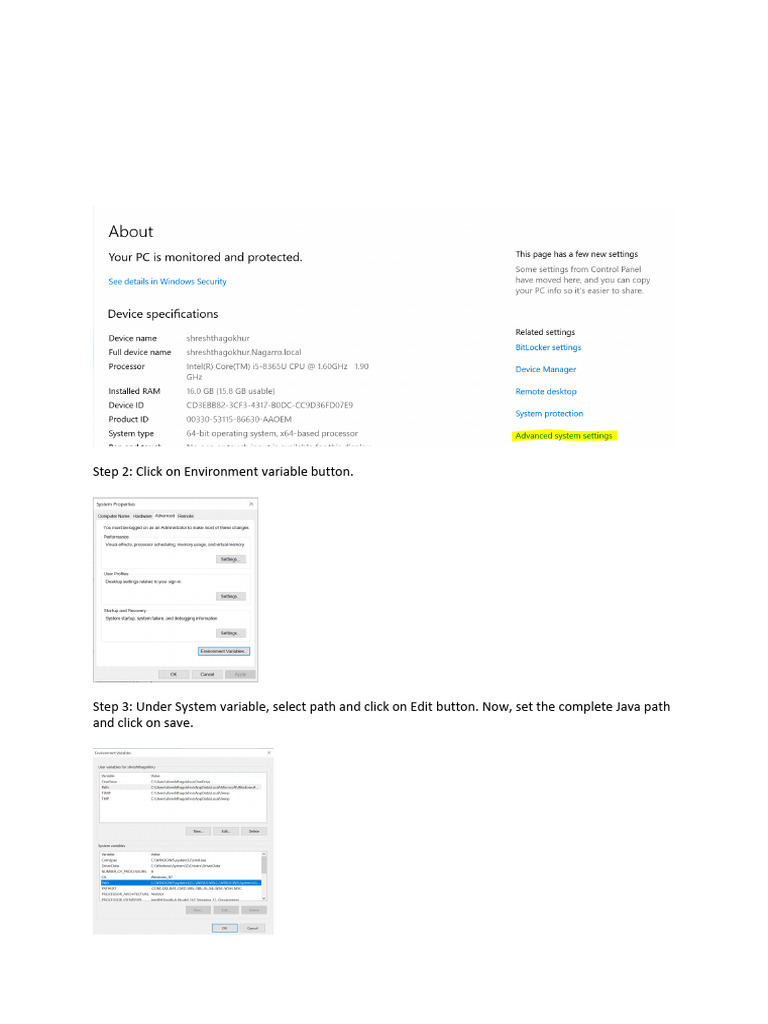 Set Up Java Path for Selenium WebDriver | PDF