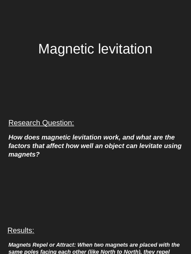 Magnetic Levitation | PDF