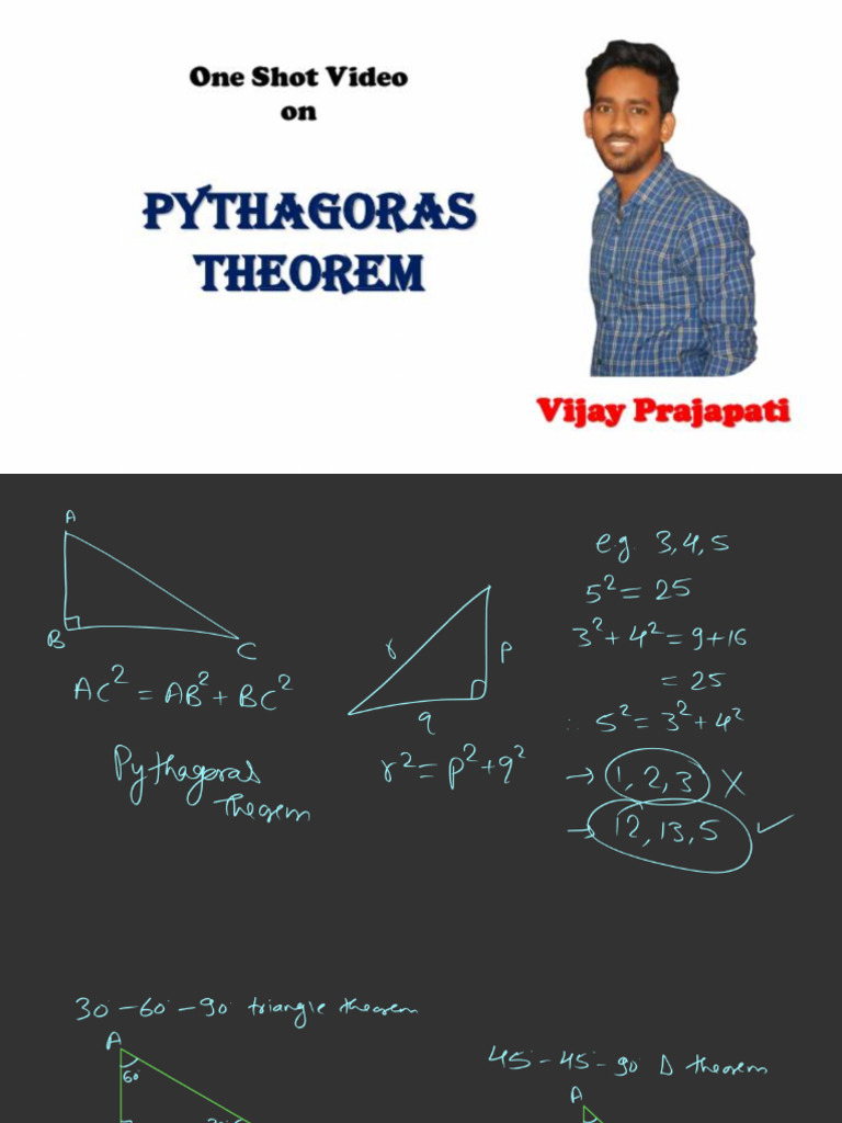 Pythagoras Theorem Solved Class 10 Math 2 | PDF